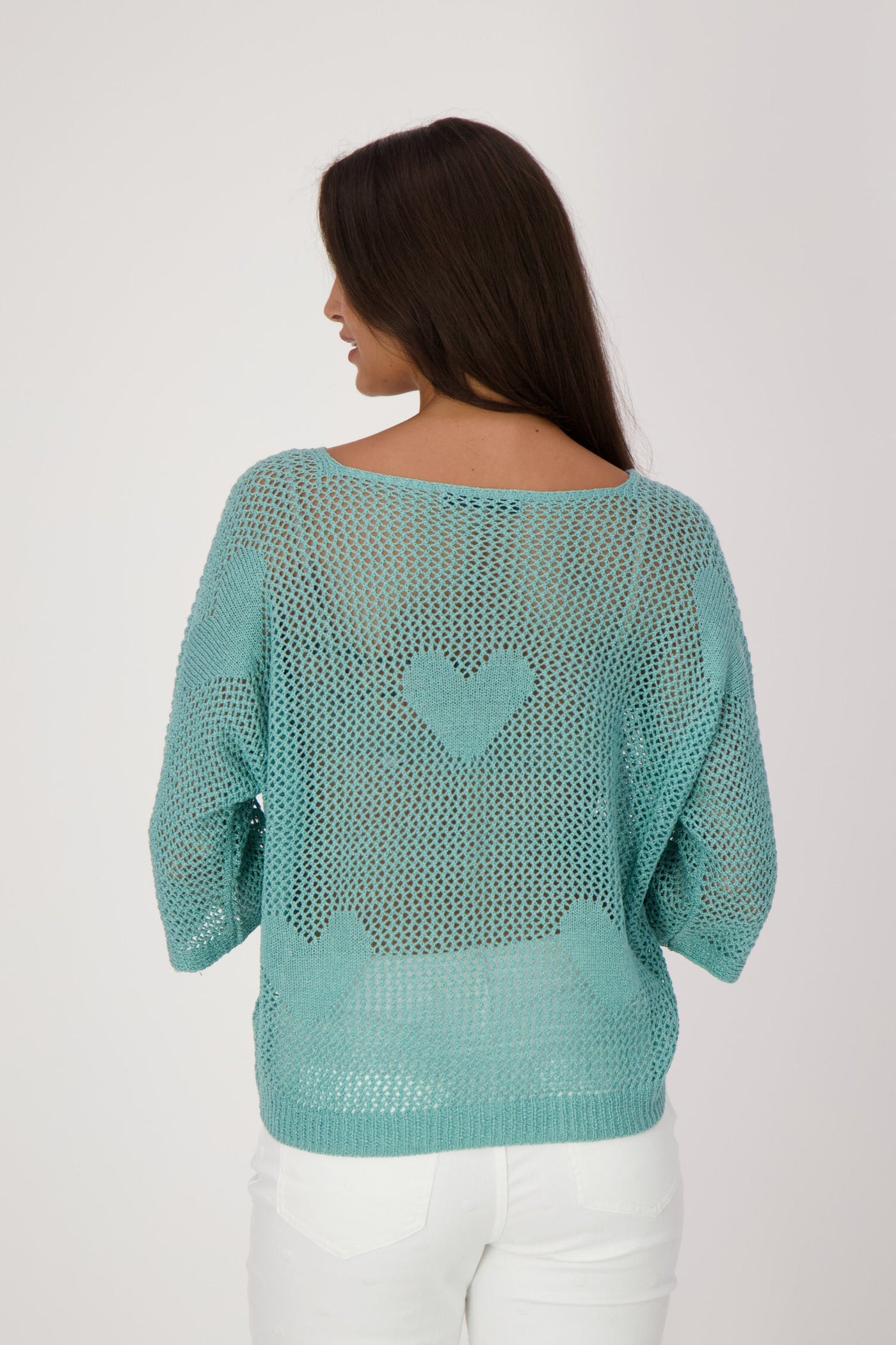Heart Mesh Knit Top